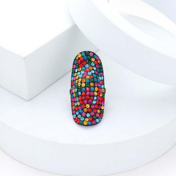 iFashionBox | Jewelry | Colorful Long Shield Rhinestone Crystal Shell ...